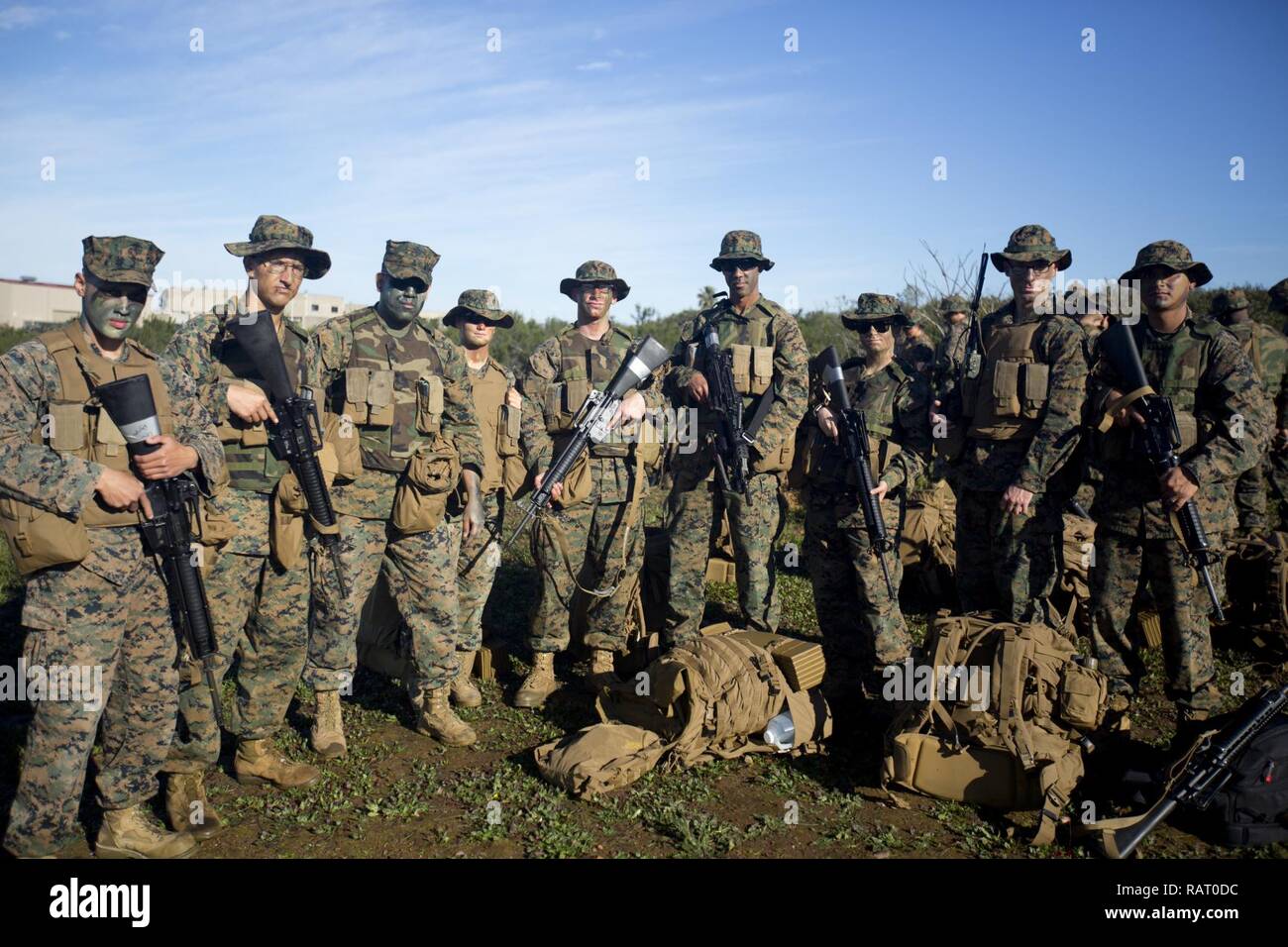 U.S. Marines with Service Company, Headquarters and Service Battalion ...