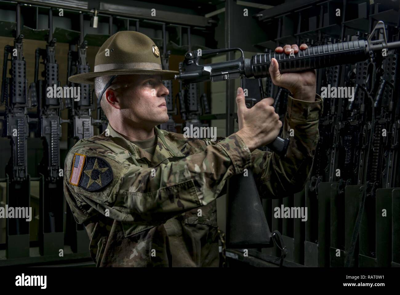 Sgt. 1st Class Joshua Moeller, U.S. Army Reserve drill instructor and ...