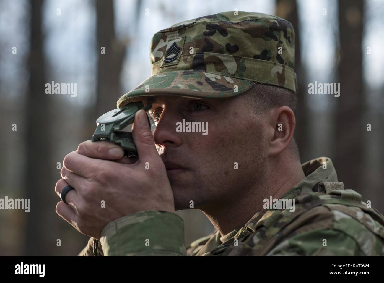 Sgt. 1st Class Joshua Moeller, U.S. Army Reserve drill instructor and ...