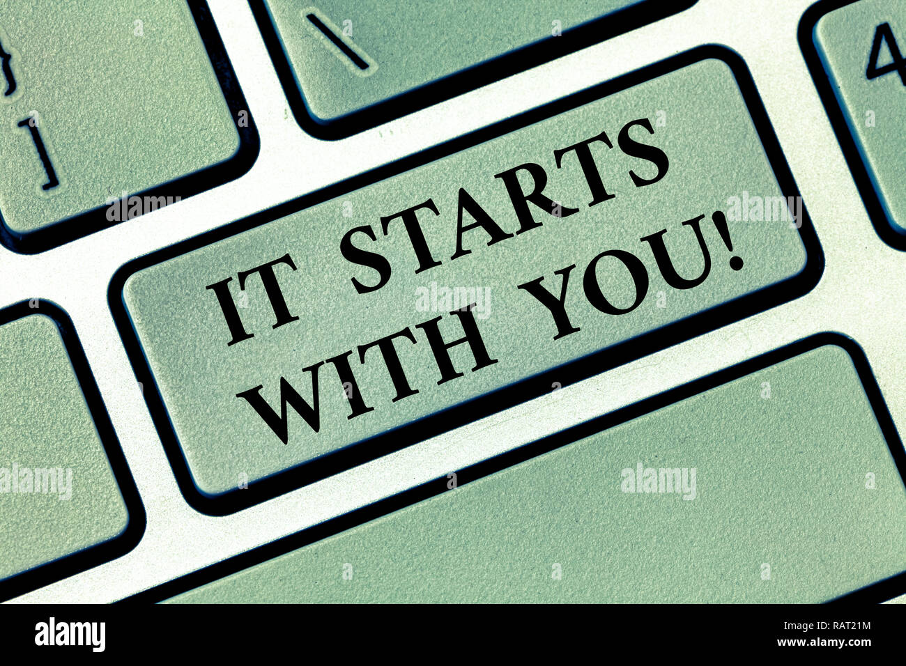 Text sign showing It Starts With You. Conceptual photo Motivation for ...