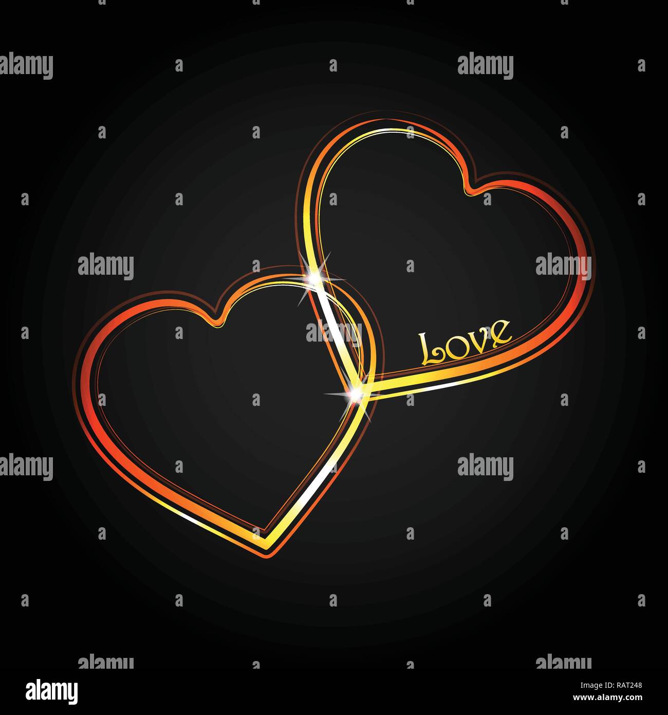 Interlocked hearts hi-res stock photography and images - Alamy