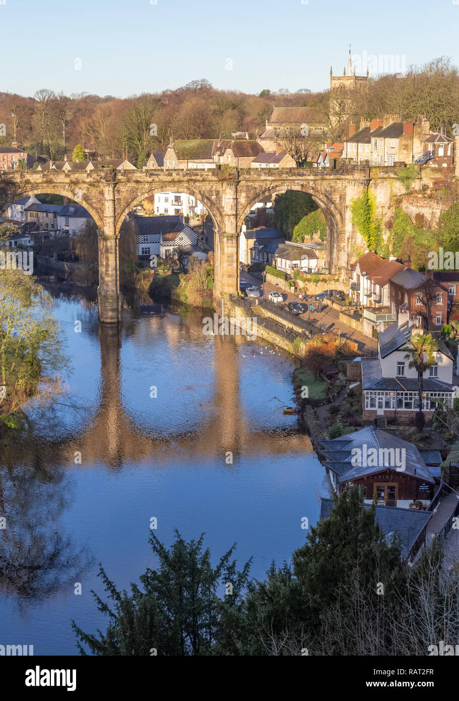 Knaresborough Railway Viaduct Bridge over the River Nidd, North ...