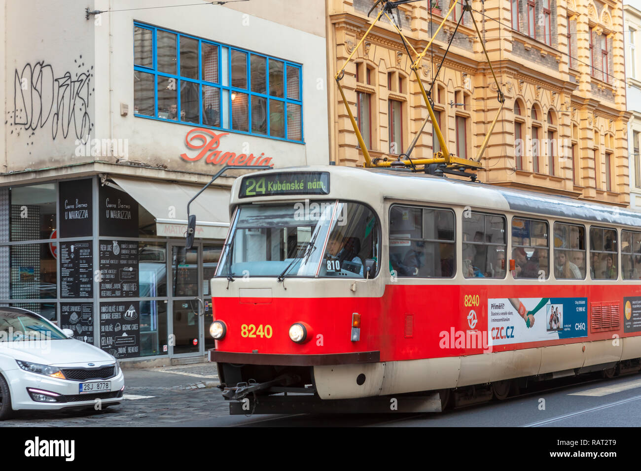 Prague tramway network hi-res stock photography and images - Alamy