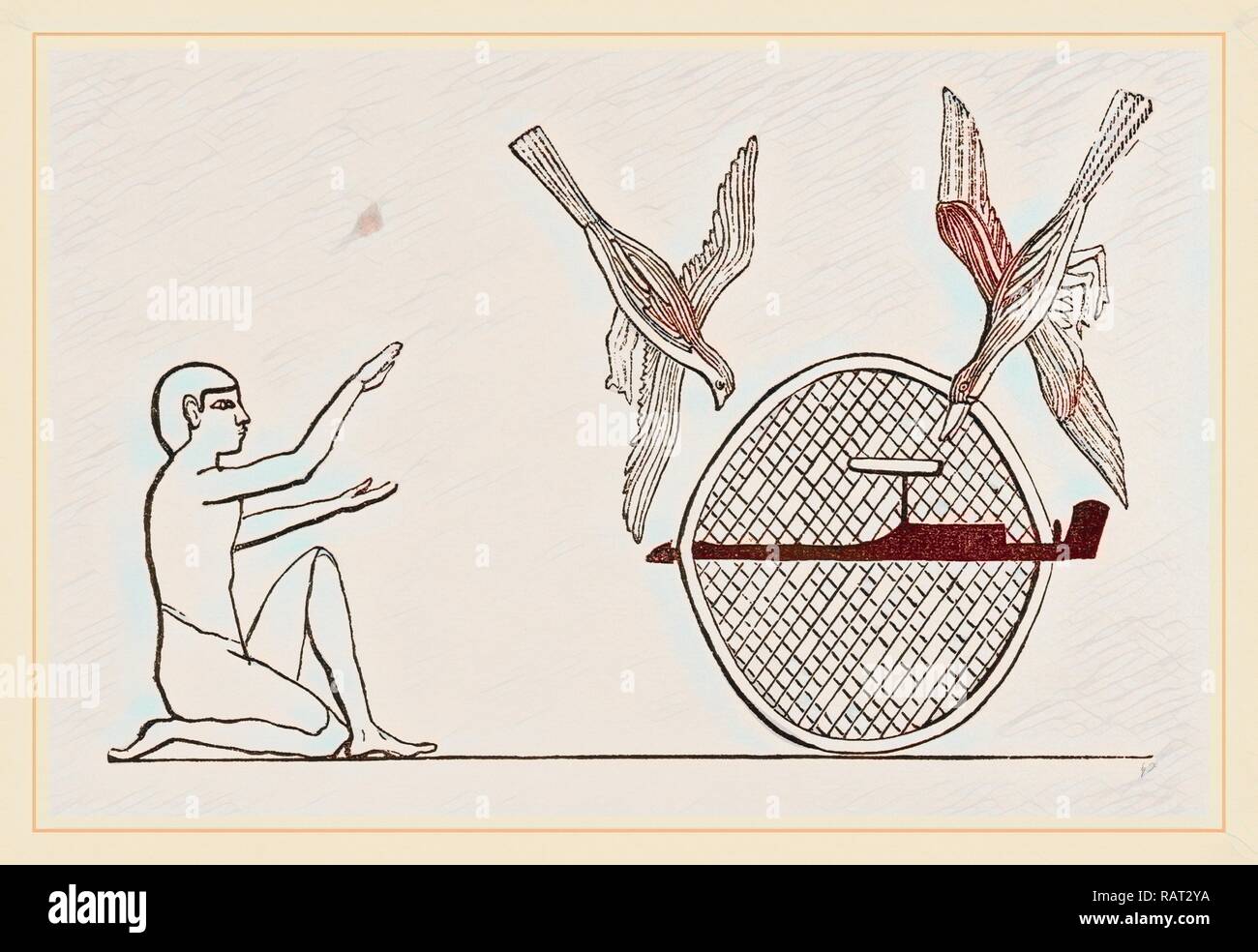 Clap-net of Ancient Egyptians for Bird-catching, Egypt. Reimagined by ...