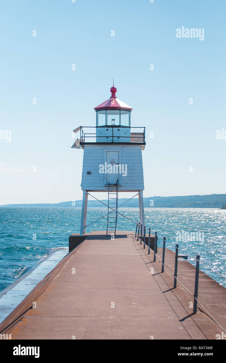 Lighthouse - Red and White Stock Photo - Alamy