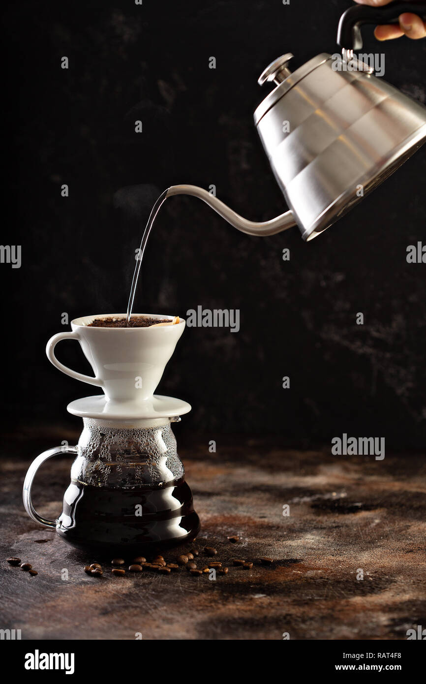 Pour Over Coffee Method High Resolution Stock Photography and Images ...