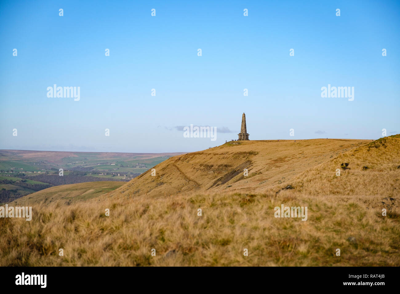 Stoodley Pike, above Todmorden, Calderdale, West Yorkshire, England ...