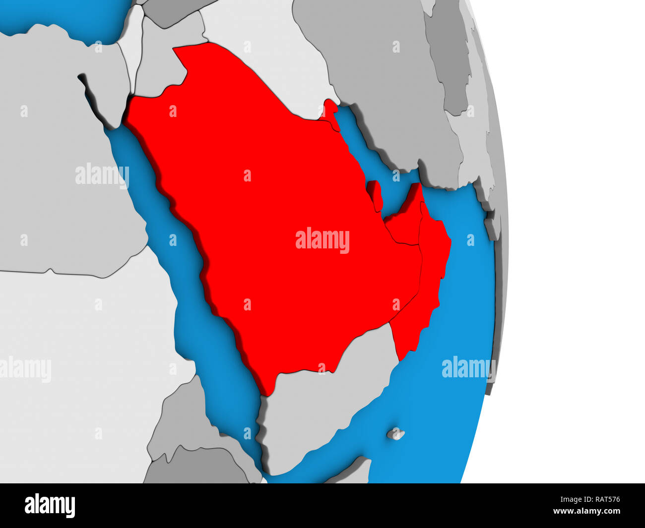 Map of gulf cooperation council hi-res stock photography and images - Alamy