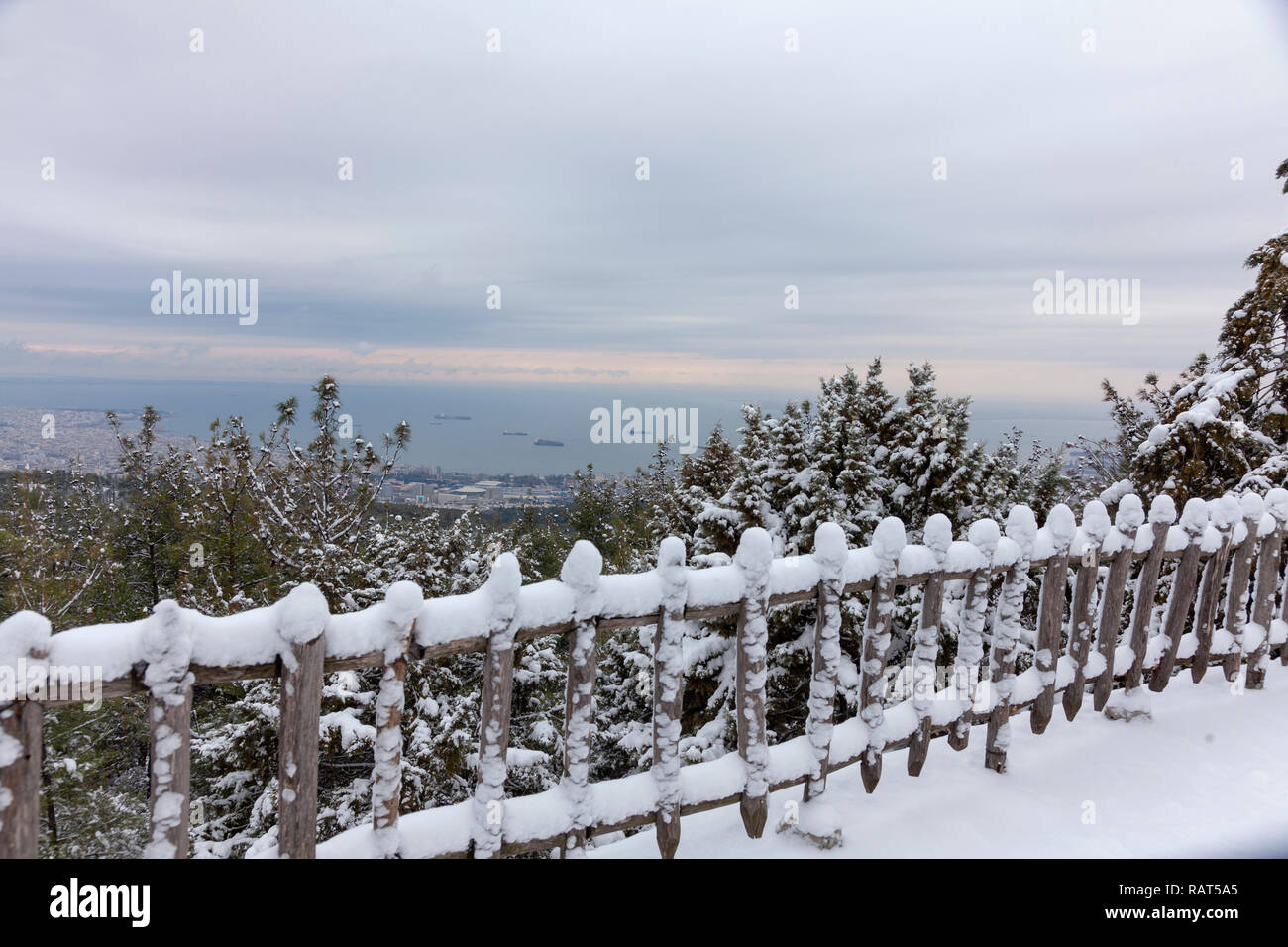 fence at kara Tepe Hill,Thessaloniki,Greece Stock Photo - Alamy