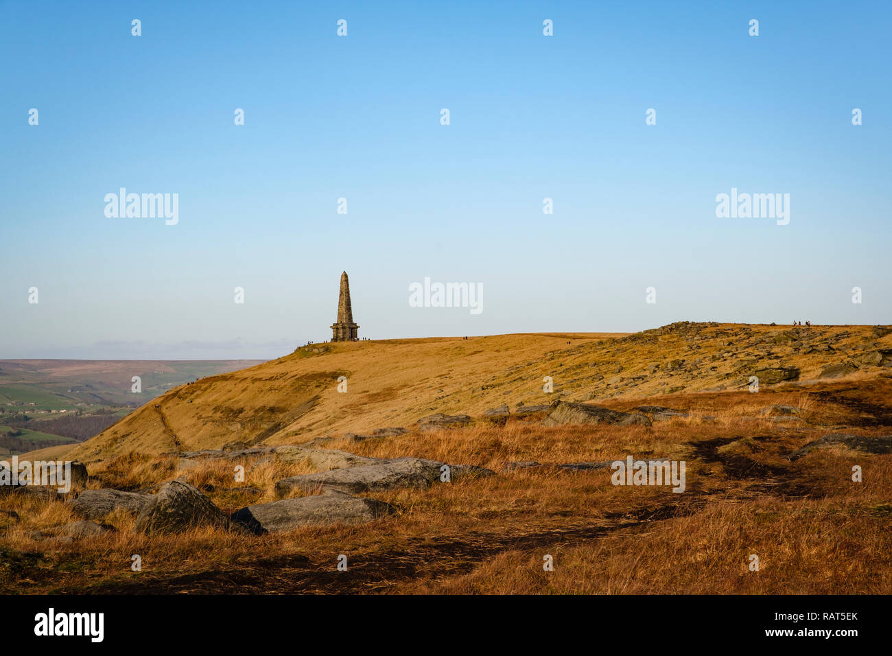 Stoodley Pike, above Todmorden, Calderdale, West Yorkshire, England ...