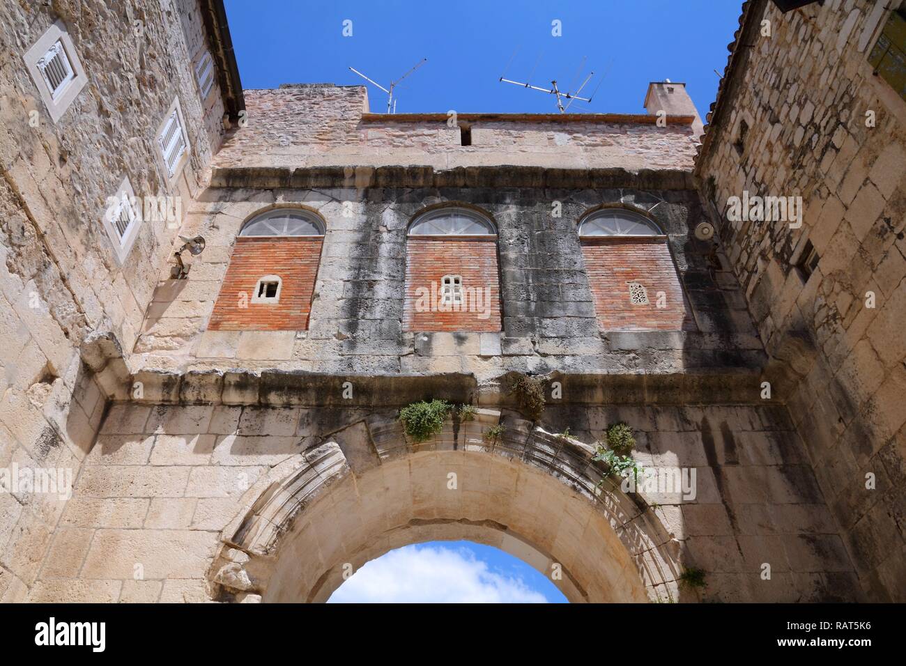 Croatia - Split in Dalmatia. Diocletian's Palace - famous UNESCO World ...