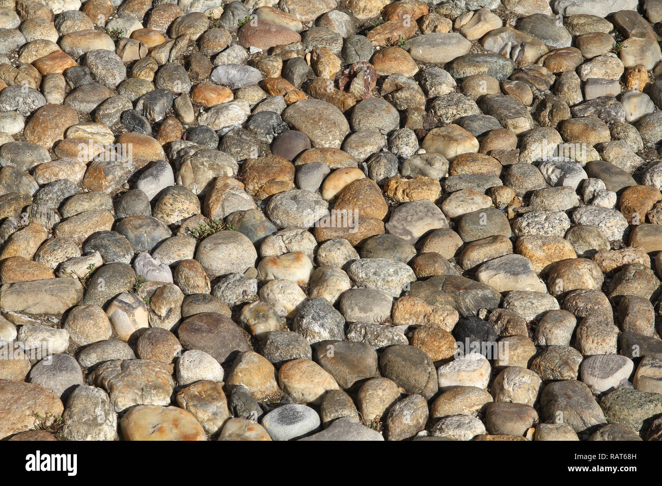 Cobblestone background texture. Cobbled square in Parma, Italy Stock ...