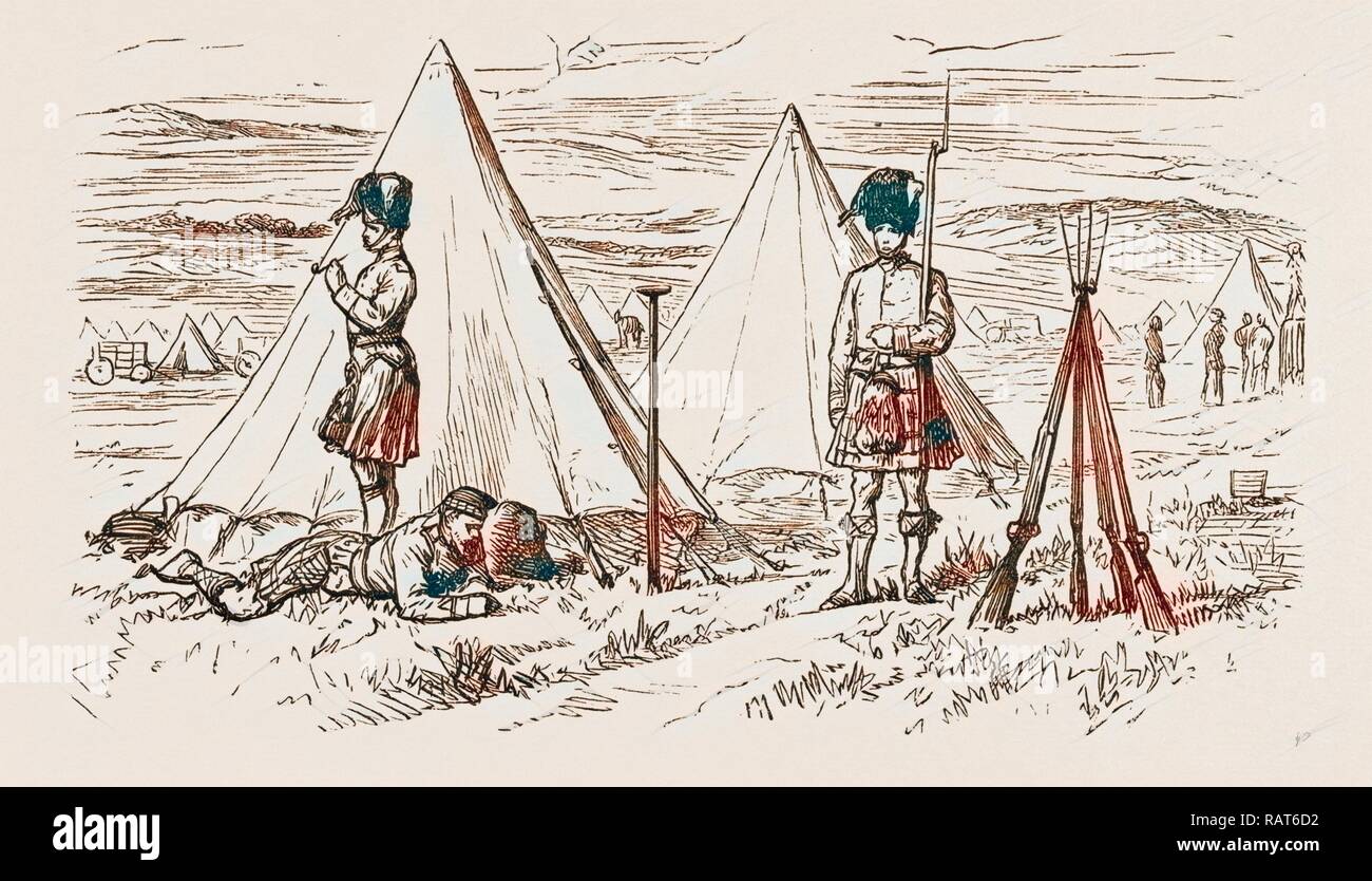 THE CAMP OF THE 93RD SUTHERLAND HIGHLANDERS, autumn manoeuvres at ...