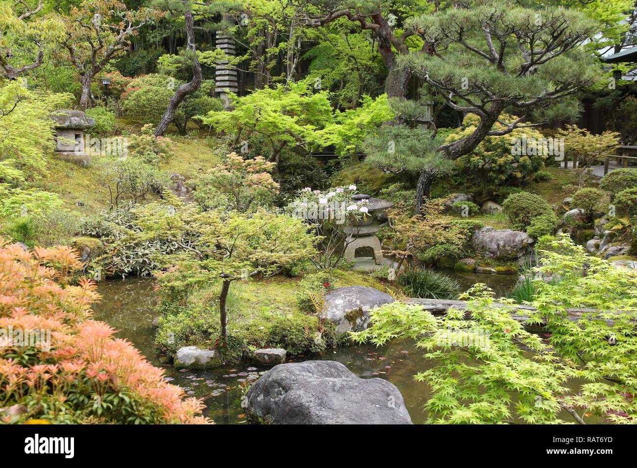 Japanese garden in Nara, Japan (Kansai region) - UNESCO World Heritage ...