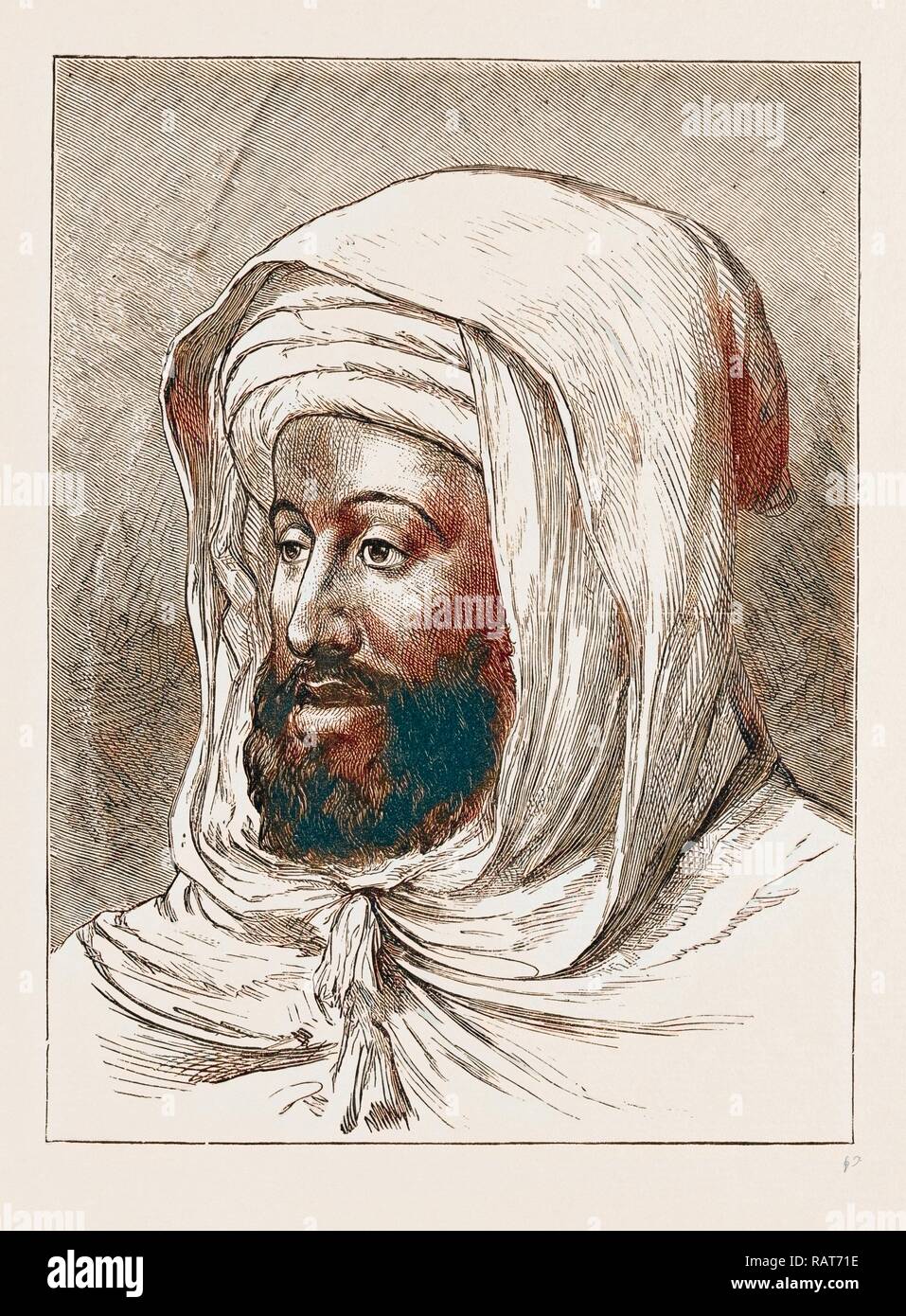 SIDI MOHAMMED, THE LATE SULTAN OF MOROCCO, ENGRAVING 1873. Reimagined ...