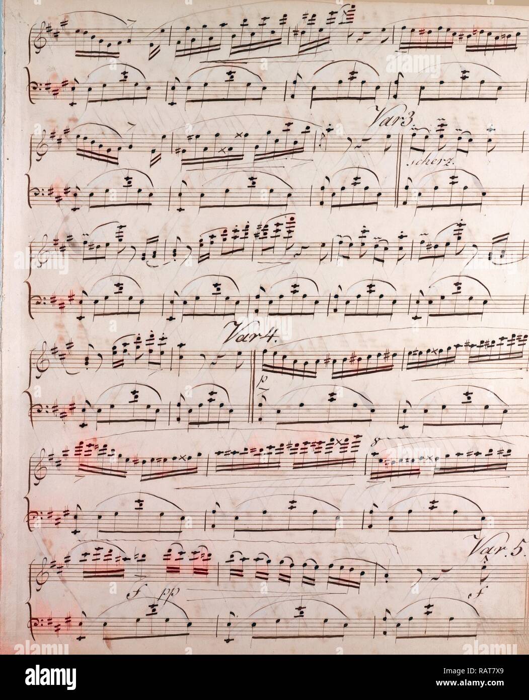 Handwritten sheet music hi-res stock photography and images - Alamy