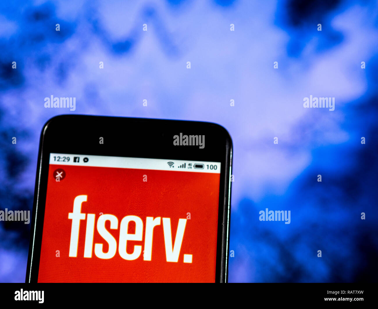 Fiserv Company logo seen displayed on smart phone Stock Photo - Alamy