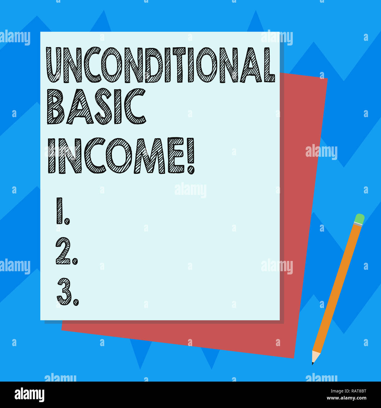 Writing note showing Unconditional Basic Income. Business photo ...