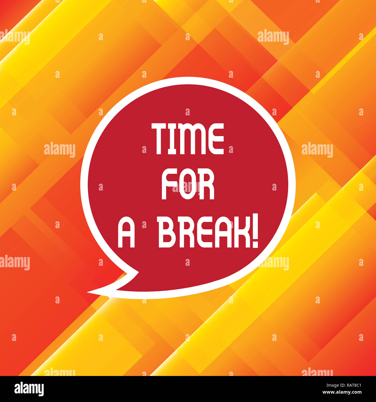 Word writing text Time For A Break. Business concept for Making a pause ...