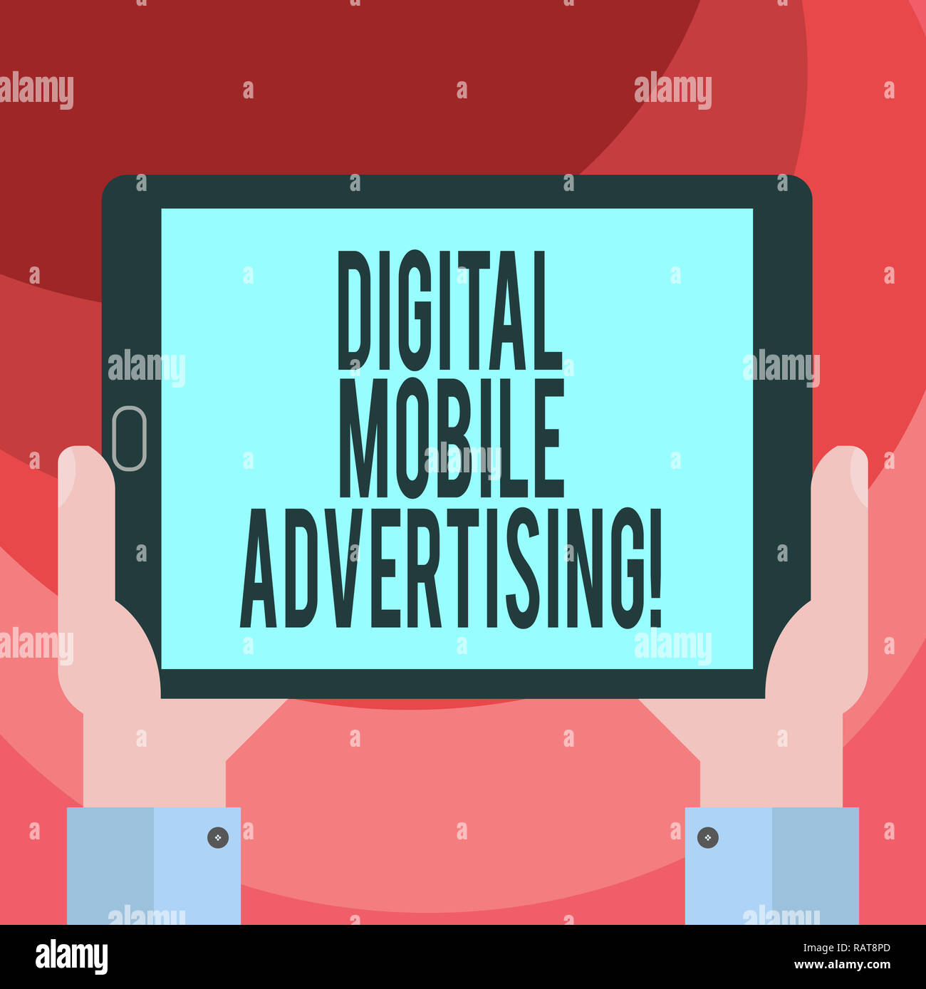 Text sign showing Digital Mobile Advertising. Conceptual photo form of ...