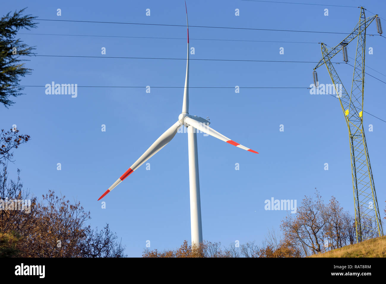 Wind energy. Wind turbine for the production of clean energy and ...