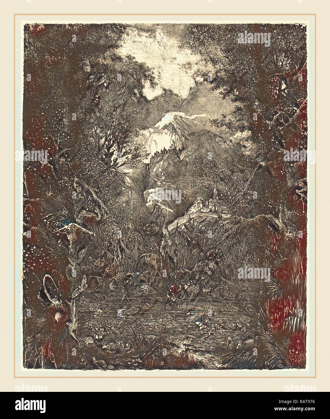 Rodolphe Bresdin (French, 1822-1885), The Towns Behind the Marsh ...