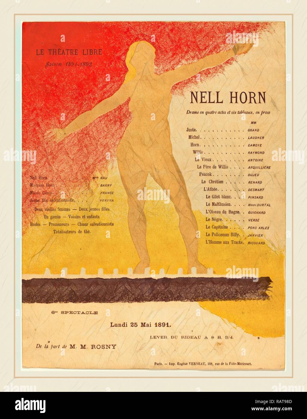 Alexandre Charpentier (French, 1856-1909), Nell Horn, 1891, 4-color ...