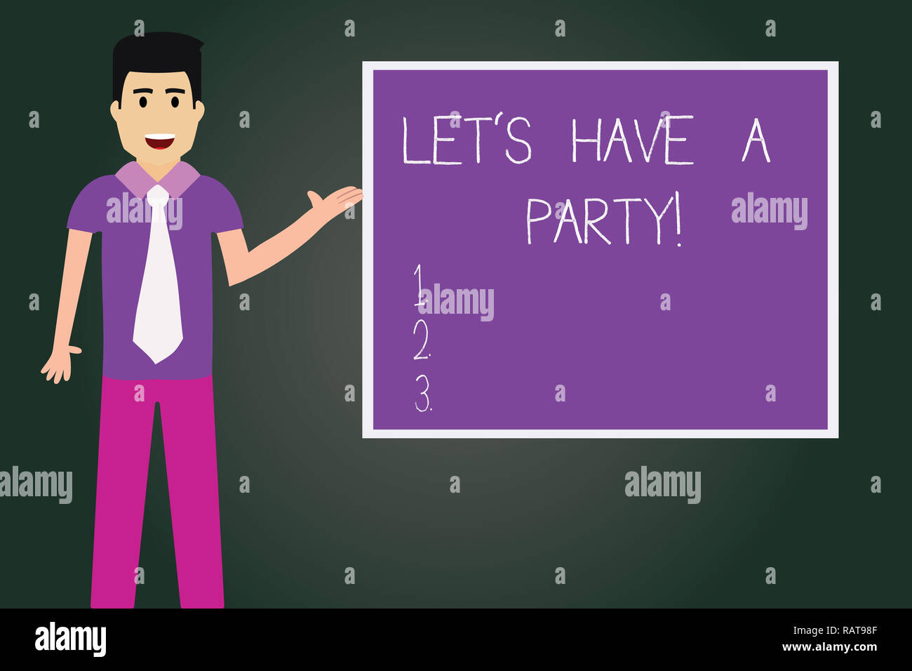 Writing note showing Let S Is Have A Party. Business photo showcasing ...