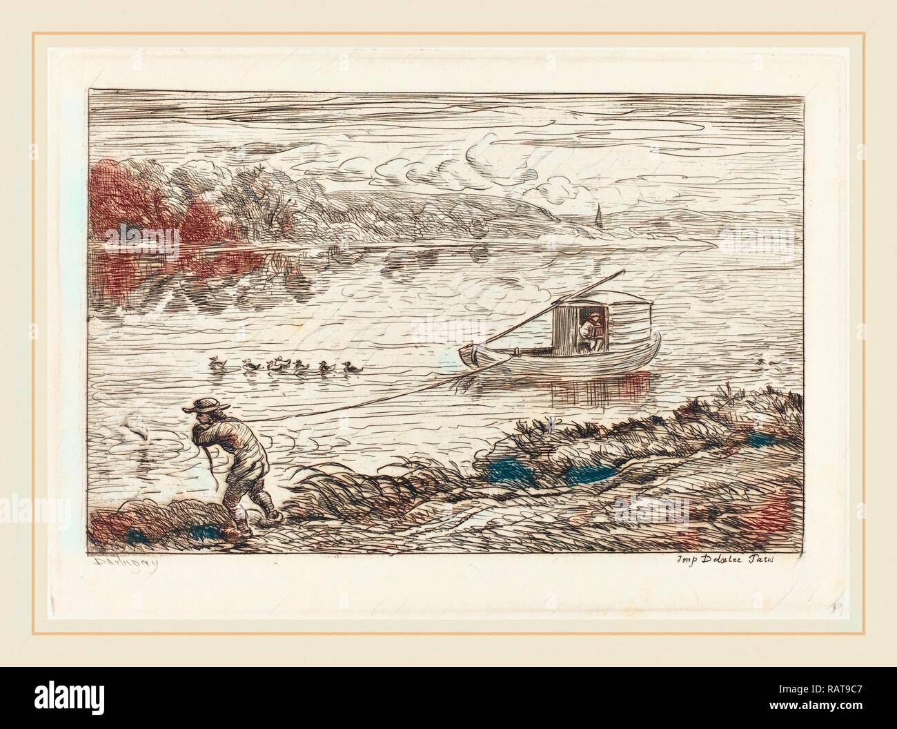 Charles-François Daubigny (French, 1817-1878), Cabin Boy Pulling the ...