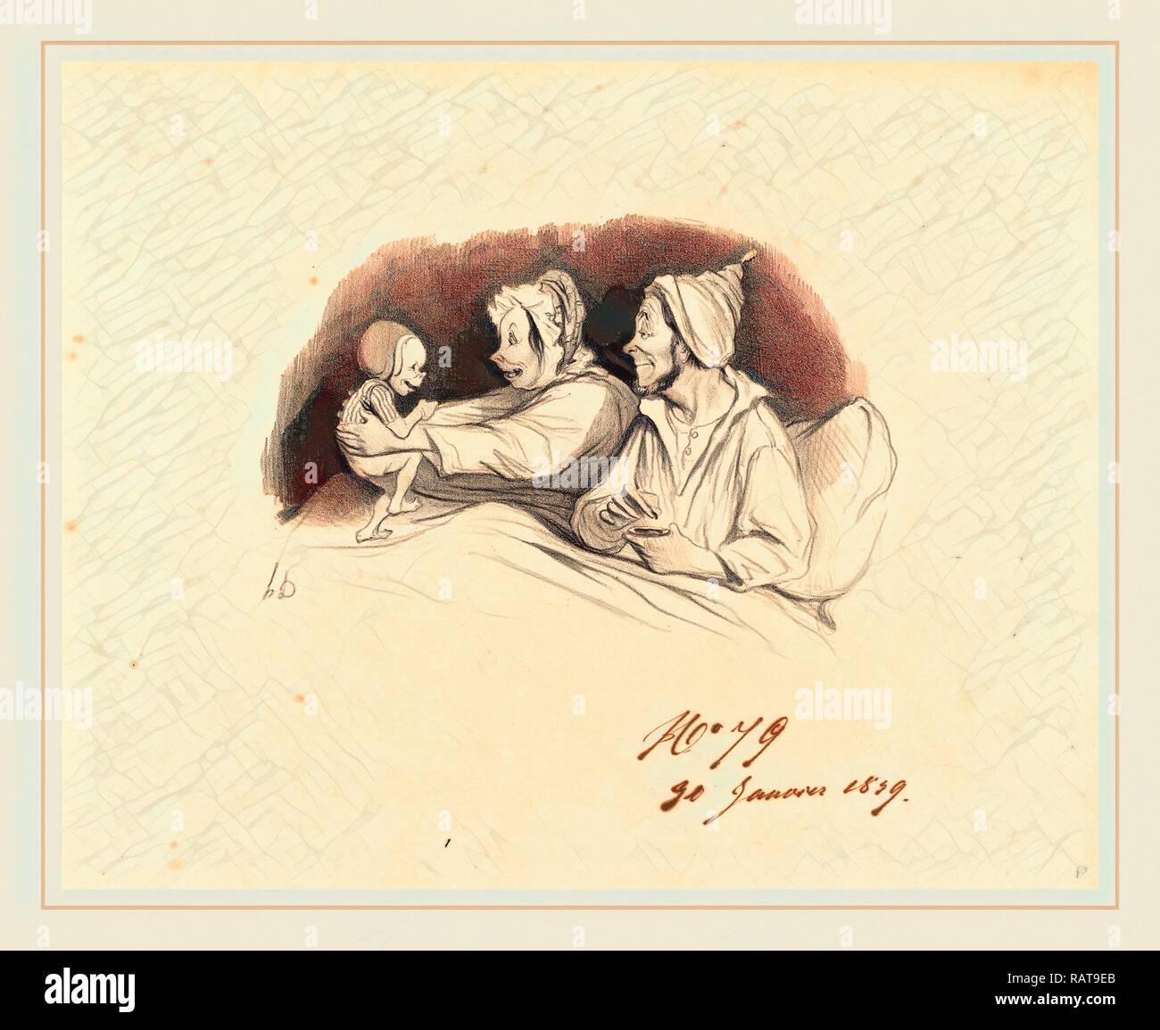 Honoré Daumier (French, 1808-1879), L'Éducation au biberon, 1838 ...