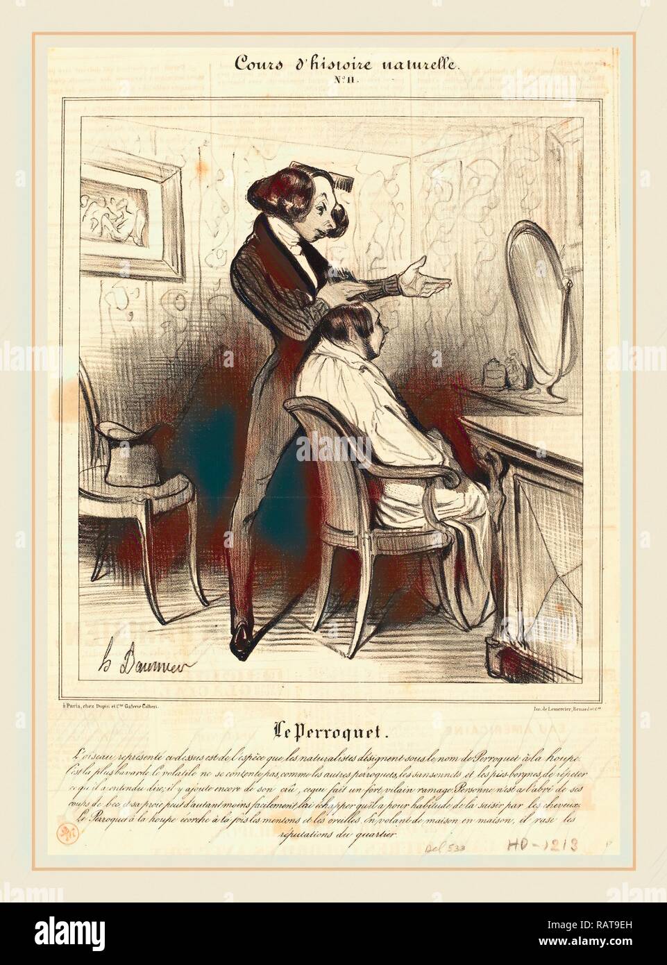 Honoré Daumier (French, 1808-1879), Le Perroquet, 1838, lithograph on ...