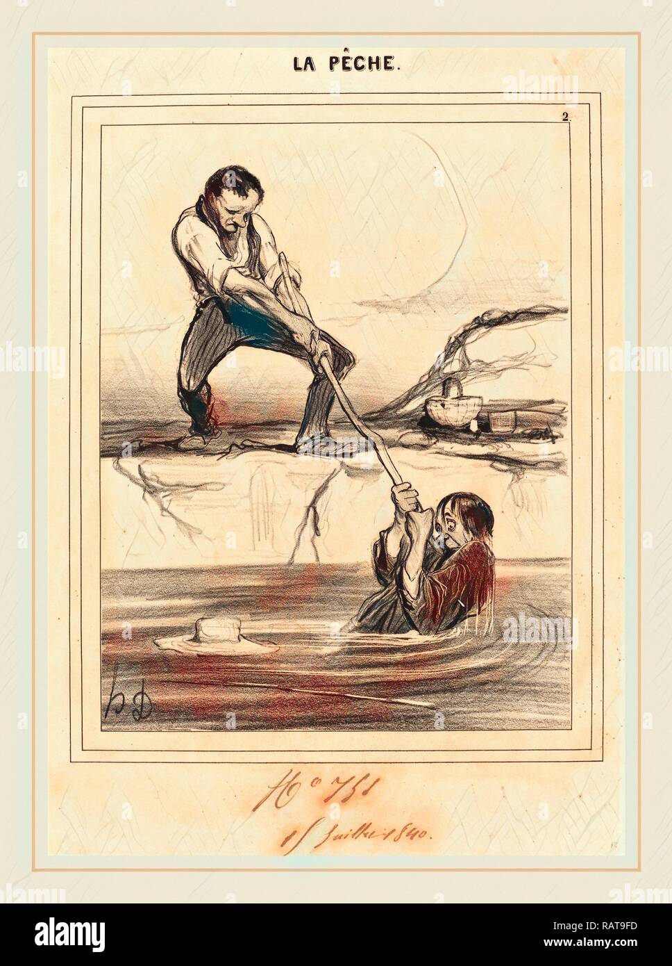 Honoré Daumier (French, 1808-1879), Le Barbillon entraine, 1840 ...