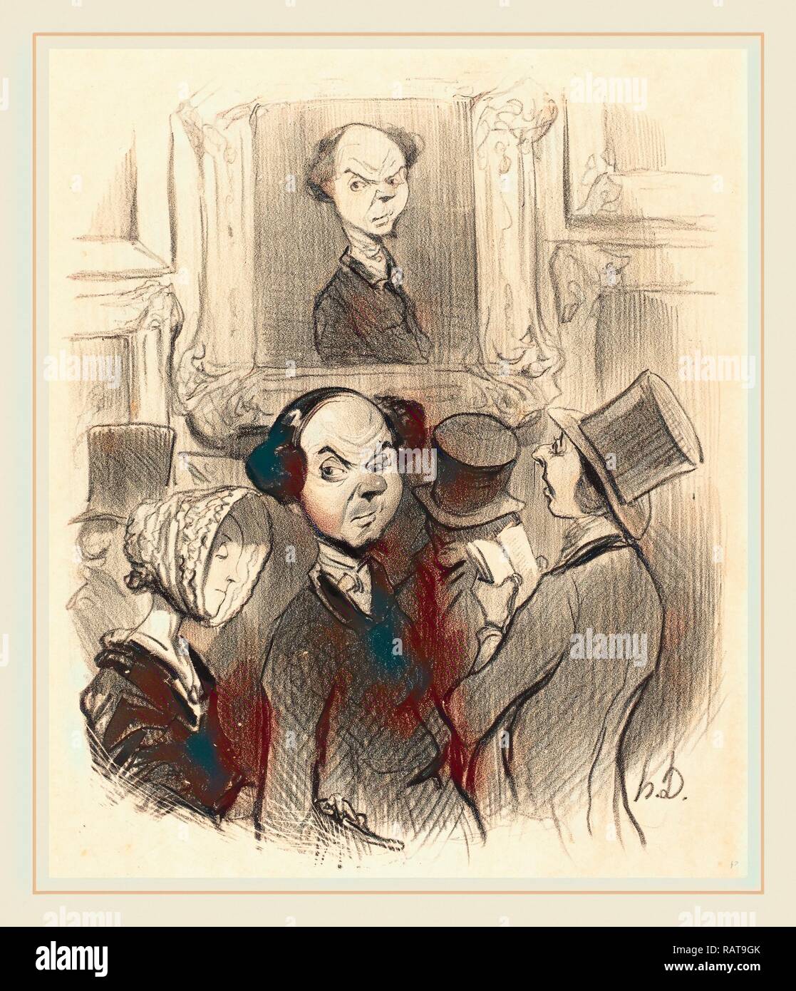 Honoré Daumier (French, 1808-1879), Charmé de se voir exposé, 1841 ...