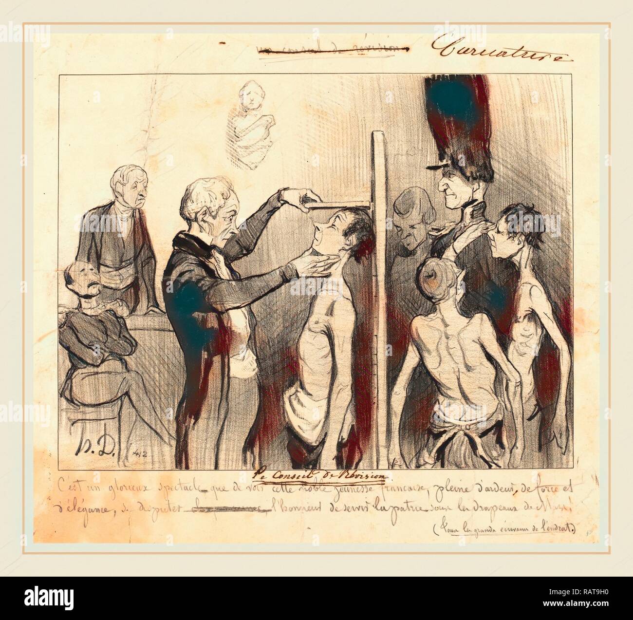 Honoré Daumier (French, 1808-1879), Le Conseil de révision, 1842 ...