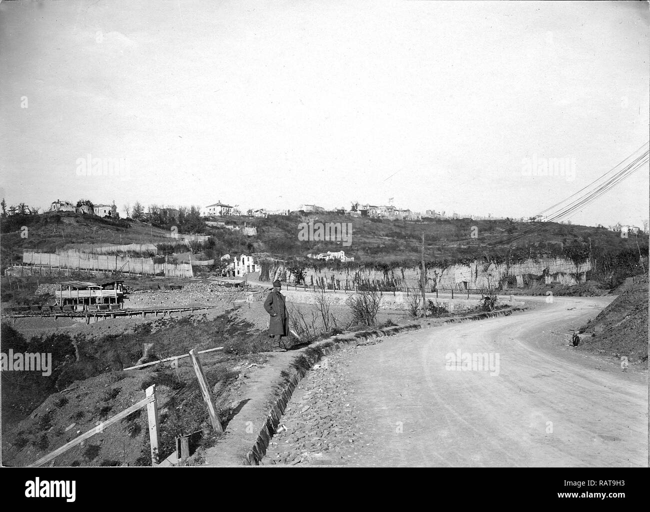 WW1 - Austro-Hungarian soldier on the road to San Floriano, Italy Stock ...