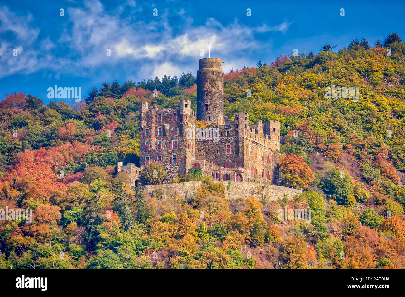 Cruising Rhine River Valley Stock Photo - Alamy
