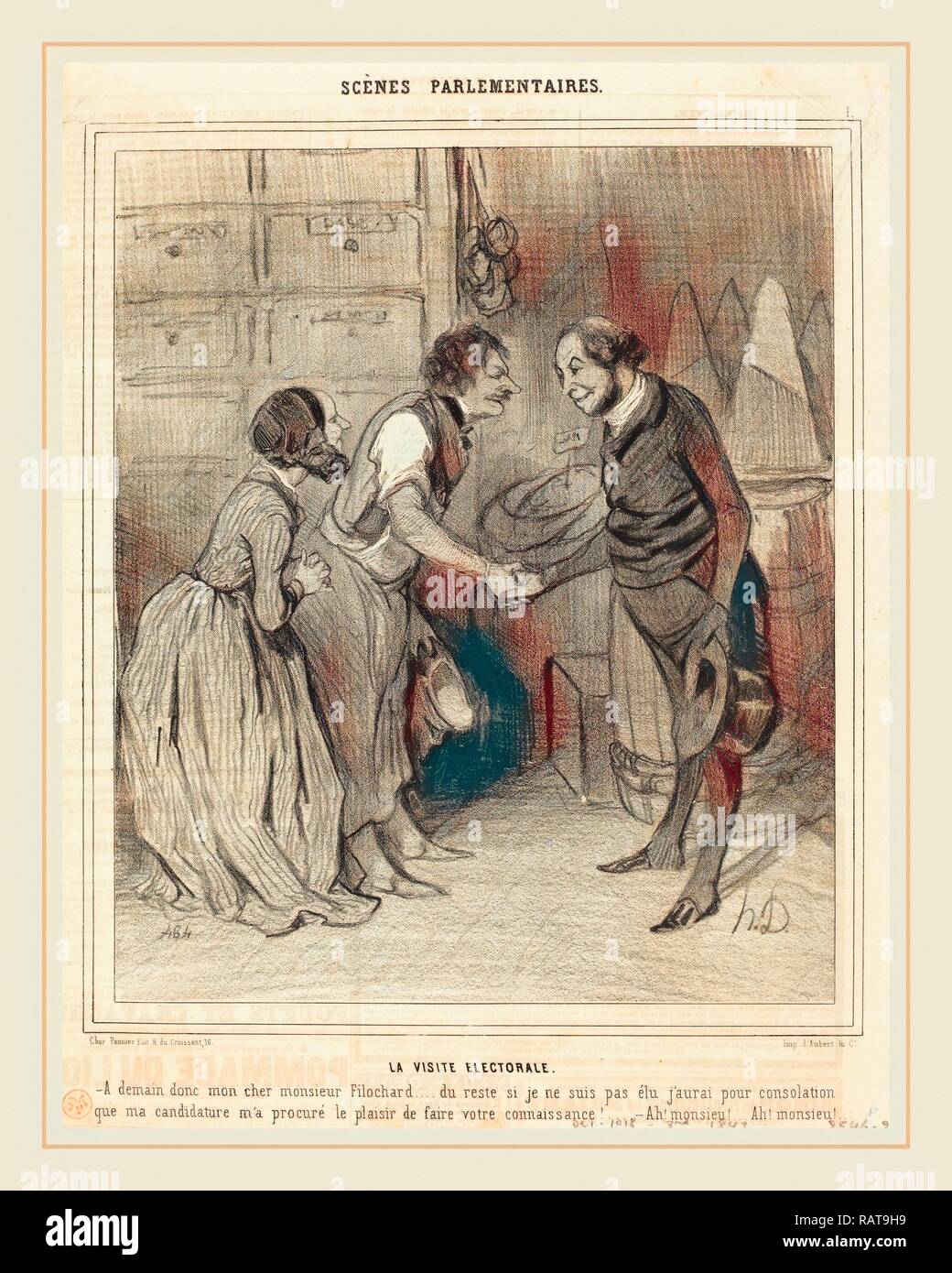 Honoré Daumier (French, 1808-1879), La Visite électorale, 1843 ...