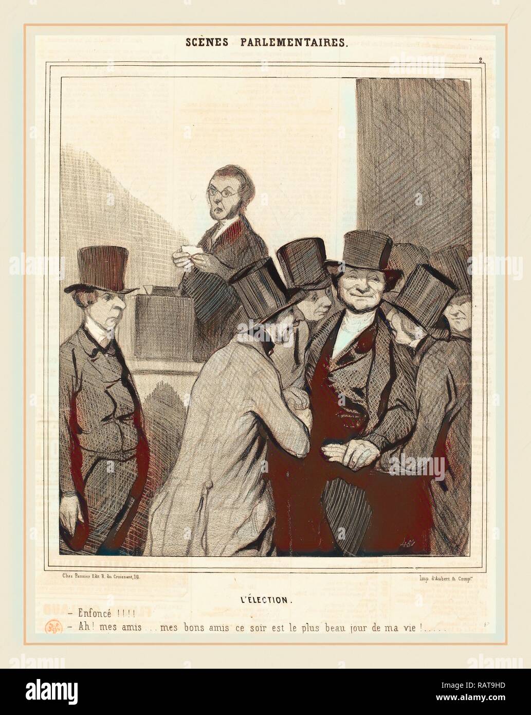 Honoré Daumier (French, 1808-1879), L'Élection, 1843, lithograph on ...