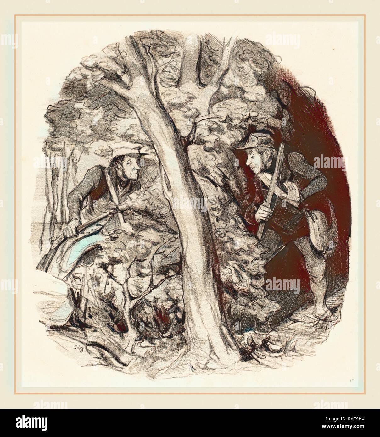 Honoré Daumier (French, 1808-1879), La Rencontre sous bois, 1844 ...