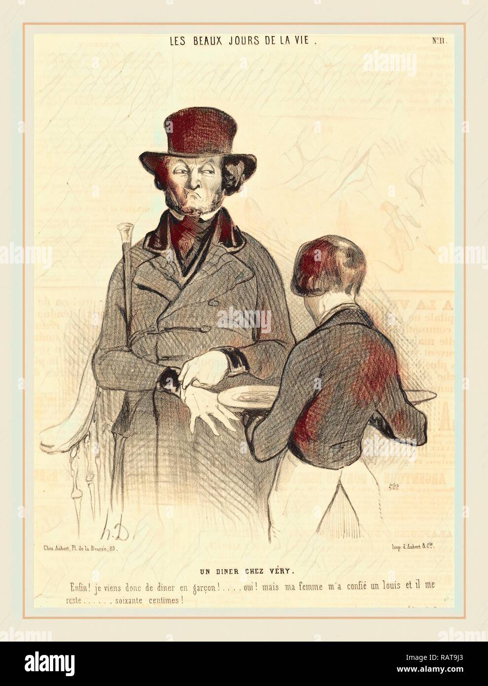 Honoré Daumier (French, 1808-1879), Un Diner chez Véry, 1844 ...