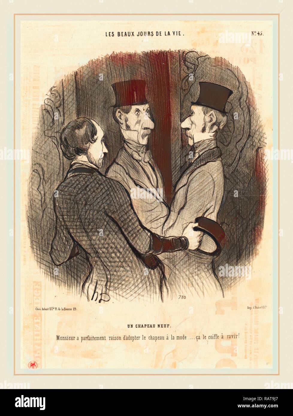 Honoré Daumier (French, 1808-1879), Un Chapeau neuf, 1845, lithograph ...