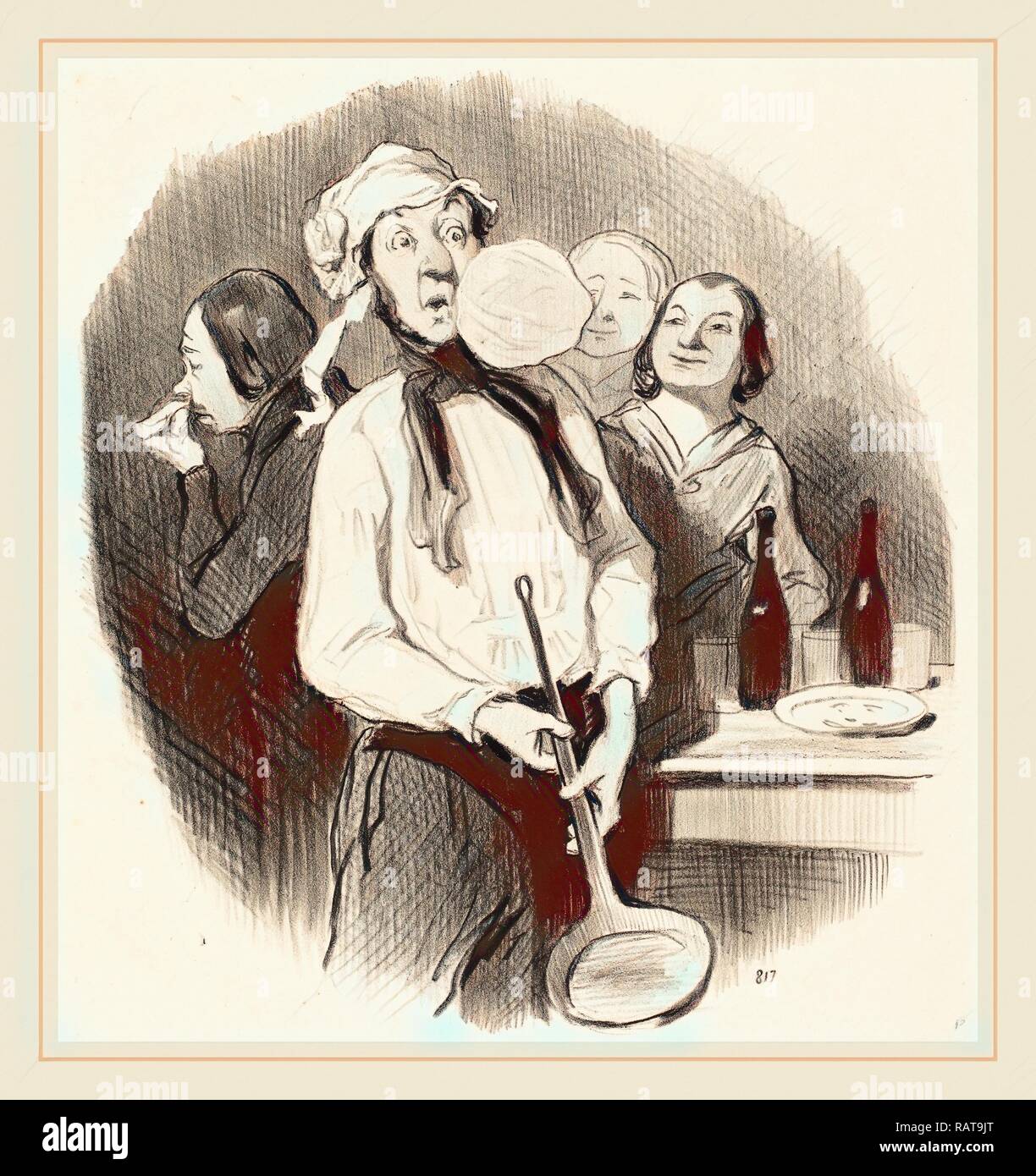 Honoré Daumier (French, 1808-1879), Les Crêpes, 1845, lithograph ...