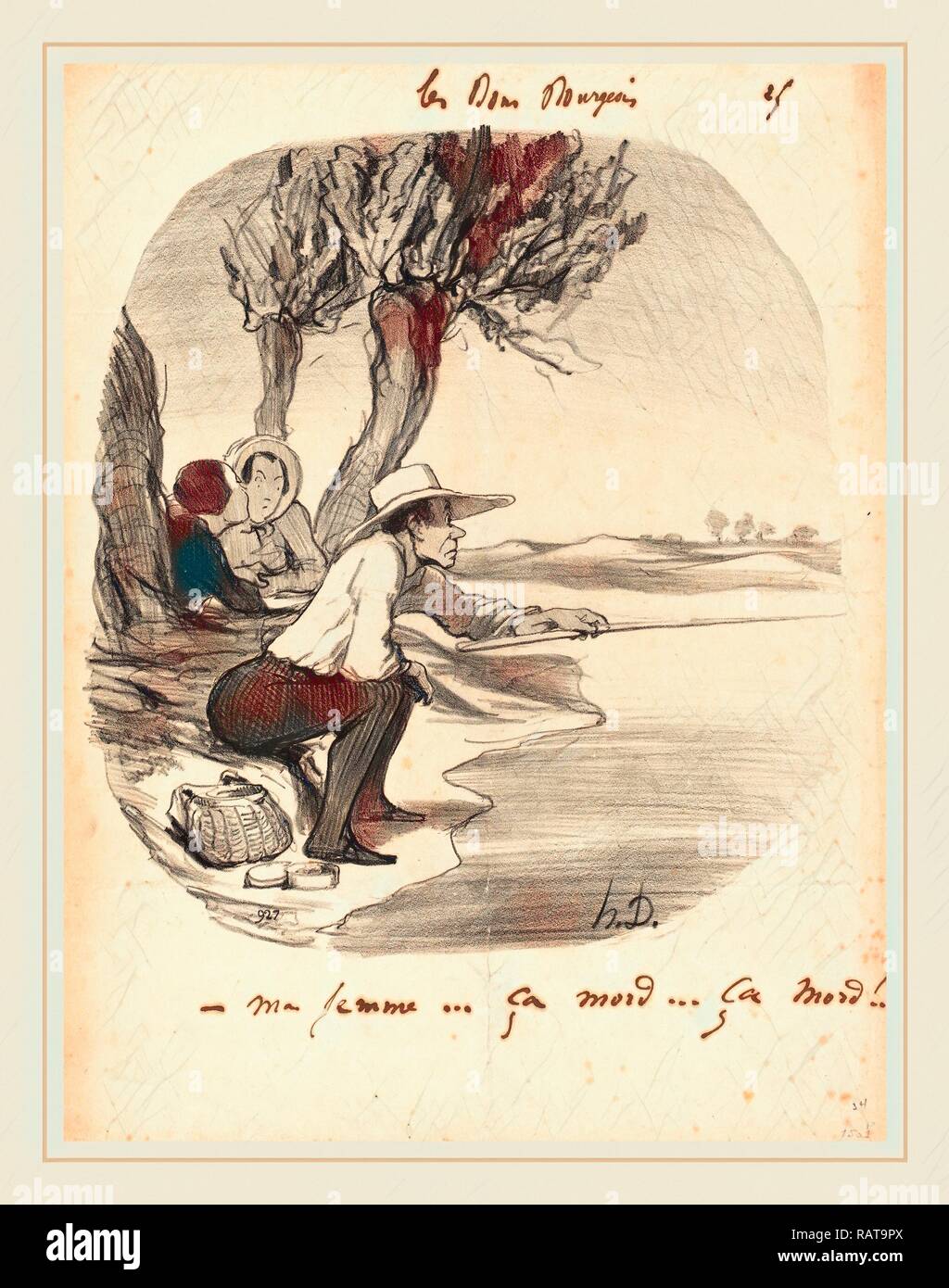 Honoré Daumier (French, 1808-1879), Ma femme ça mord ça mord!, 1846 ...