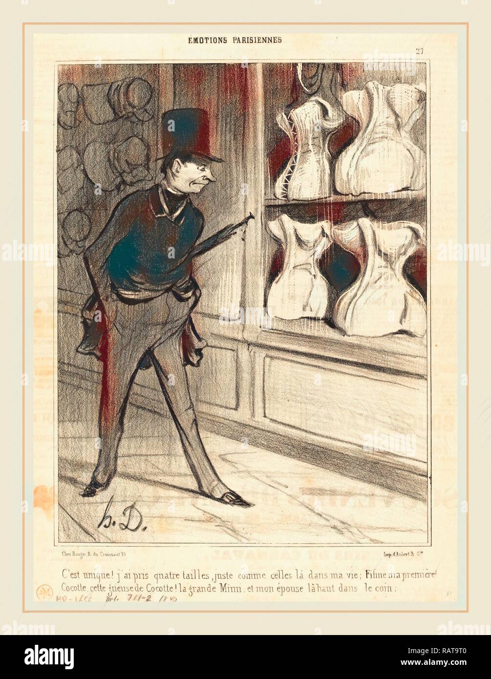 Honoré Daumier (French, 1808-1879), C'est unique! j'ai pris quatre ...