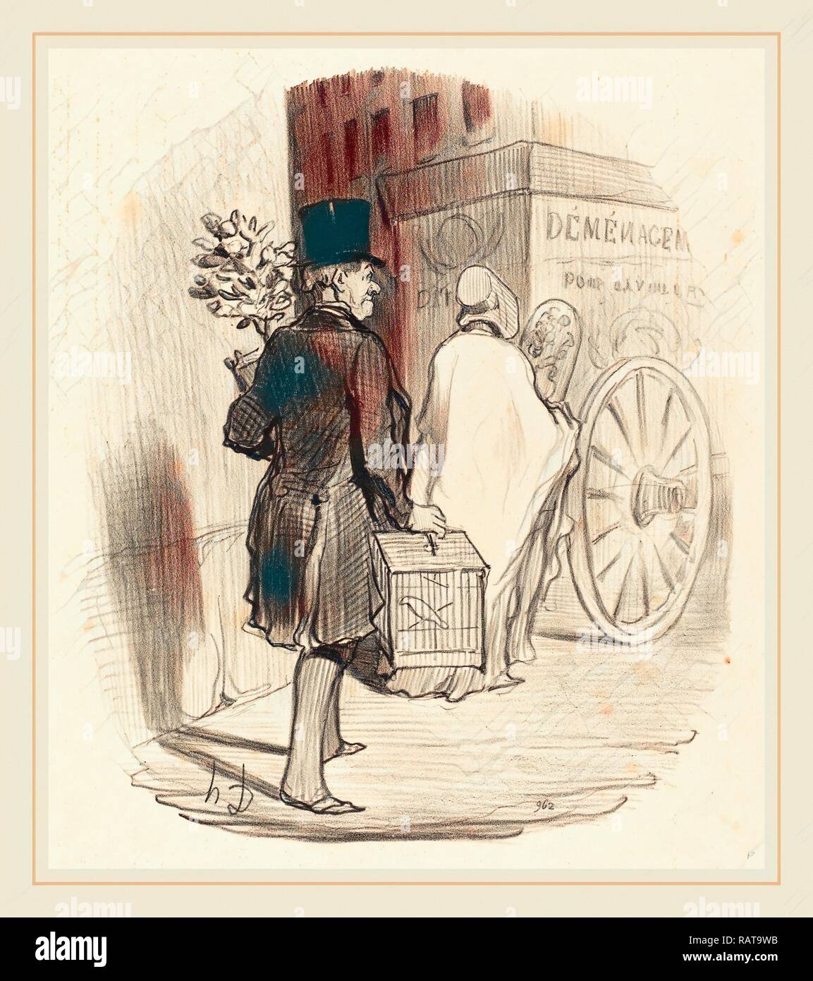 Honoré Daumier (French, 1808-1879), Parisien transportant dans un autre ...