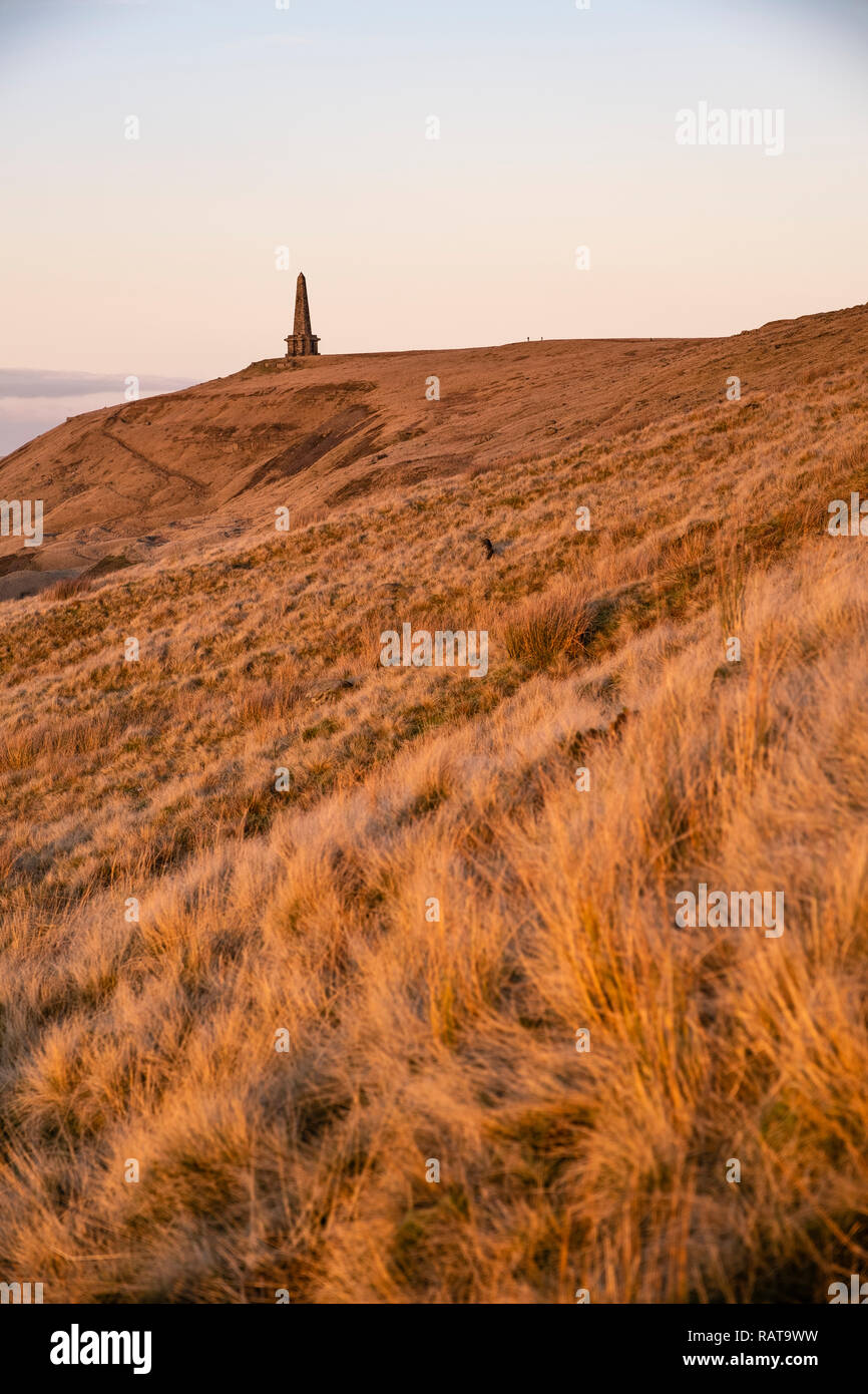 Stoodley Pike, above Todmorden, Calderdale, West Yorkshire, England ...