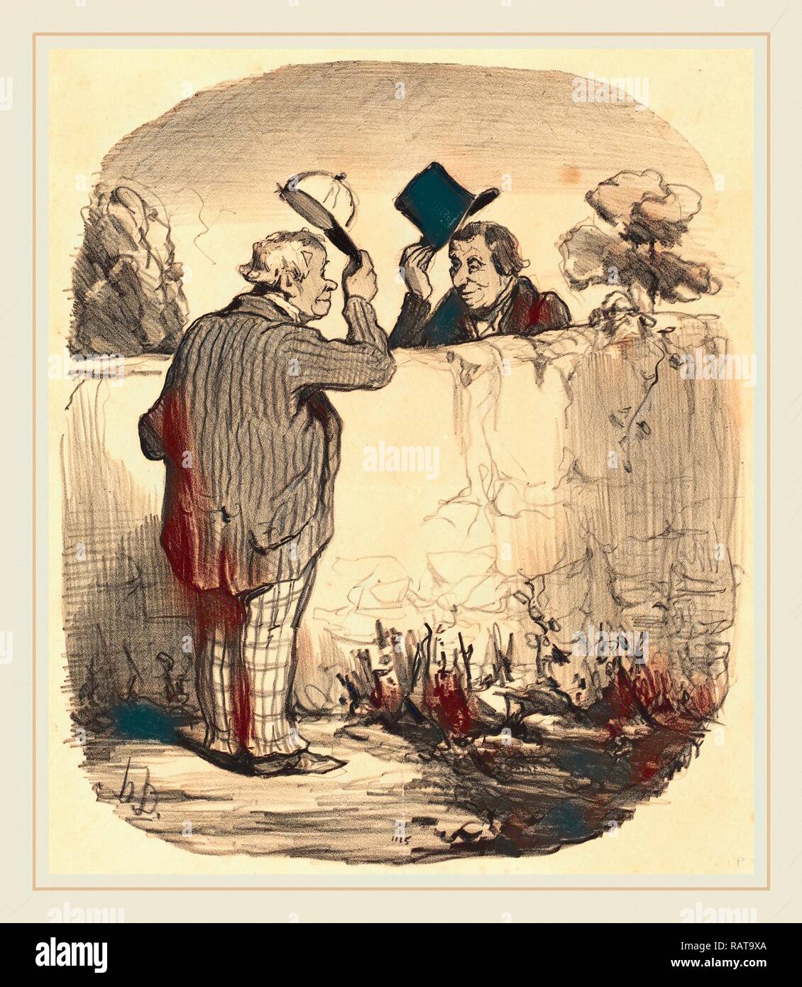 Honoré Daumier (French, 1808-1879), Deux bons voisins, 1847, lithograph ...