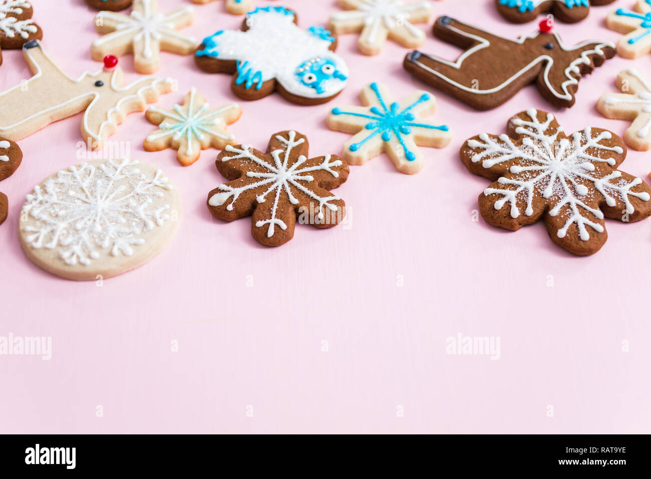 Christmas cookies decorated with royal icing Stock Photo - Alamy