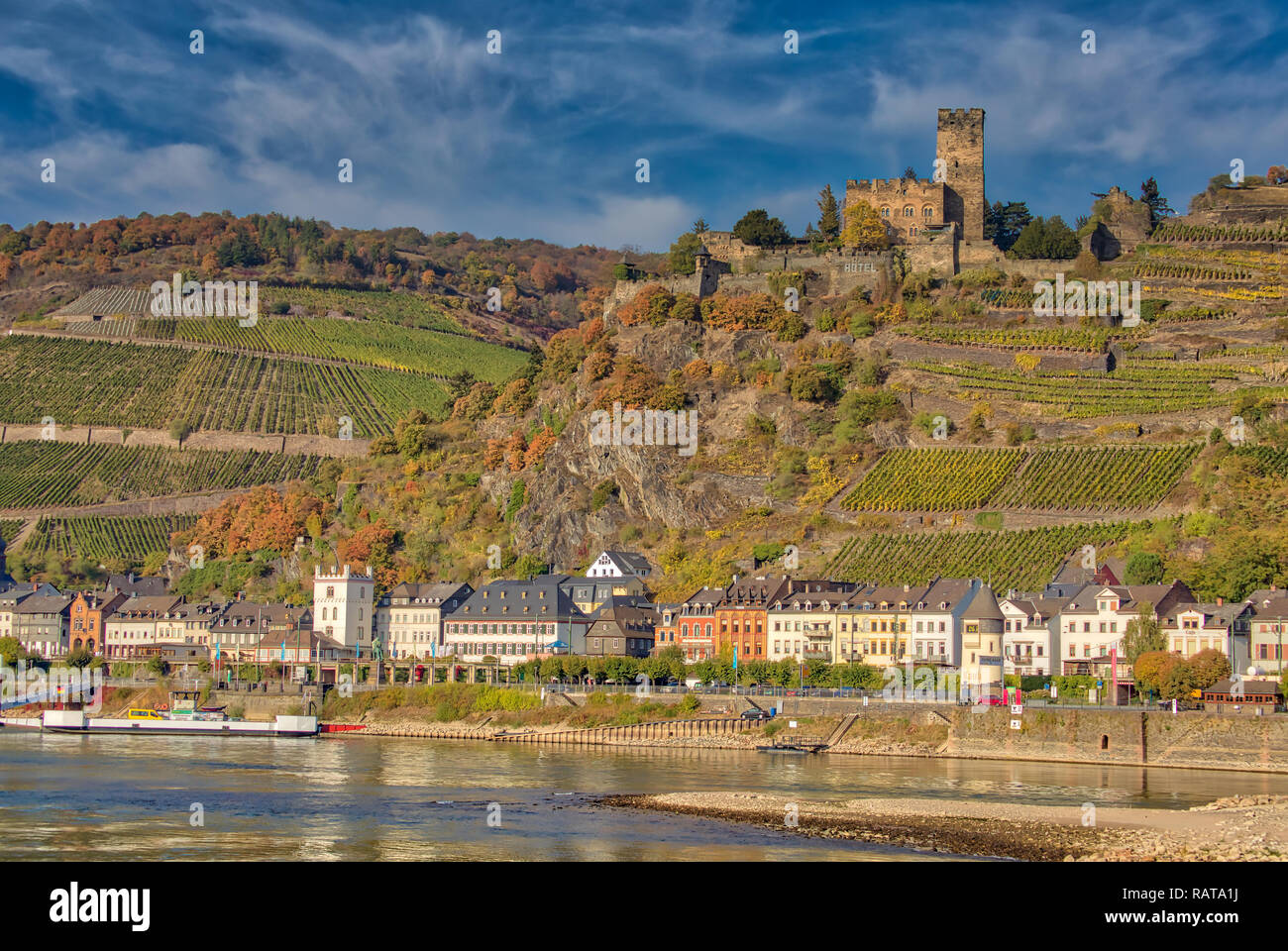Cruising Rhine River Valley Stock Photo - Alamy