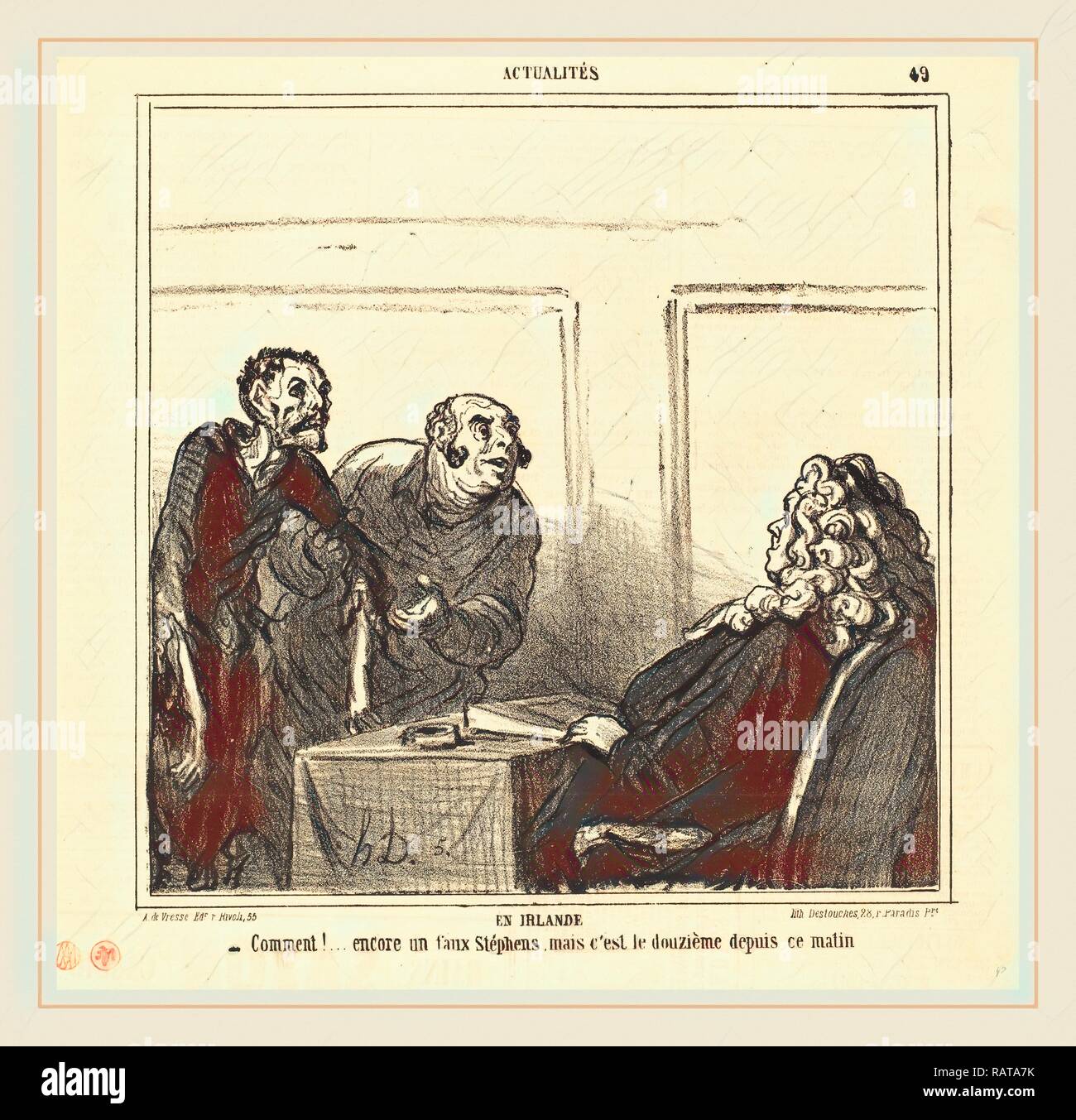 Lithograph By Honore Daumier High Resolution Stock Photography and ...